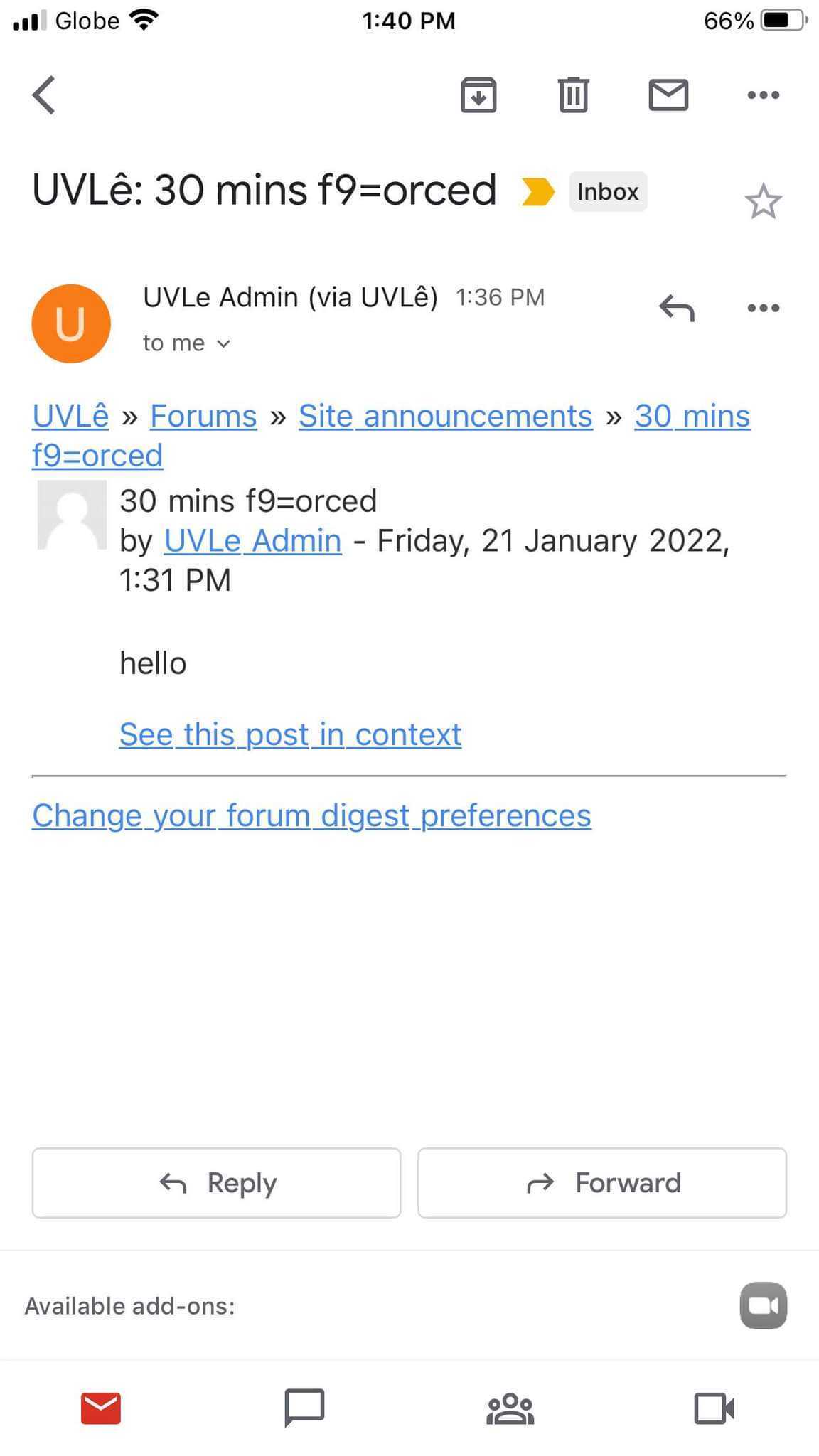 UVLe: Please disregard the recent Test Announcement.